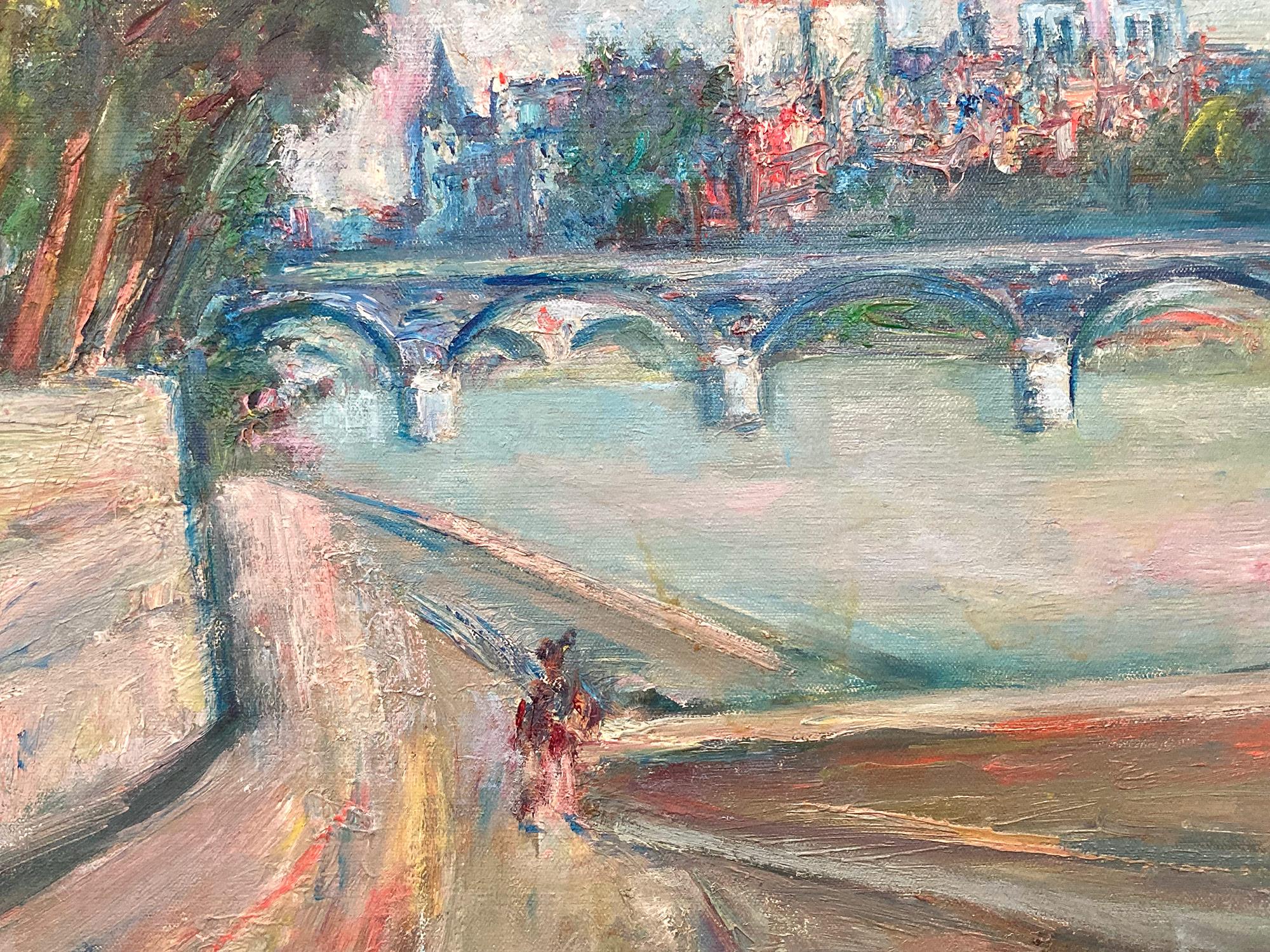 Jacques Zucker - "Parisian Scene by Pont Neuf with Notre Dam" Post ...
