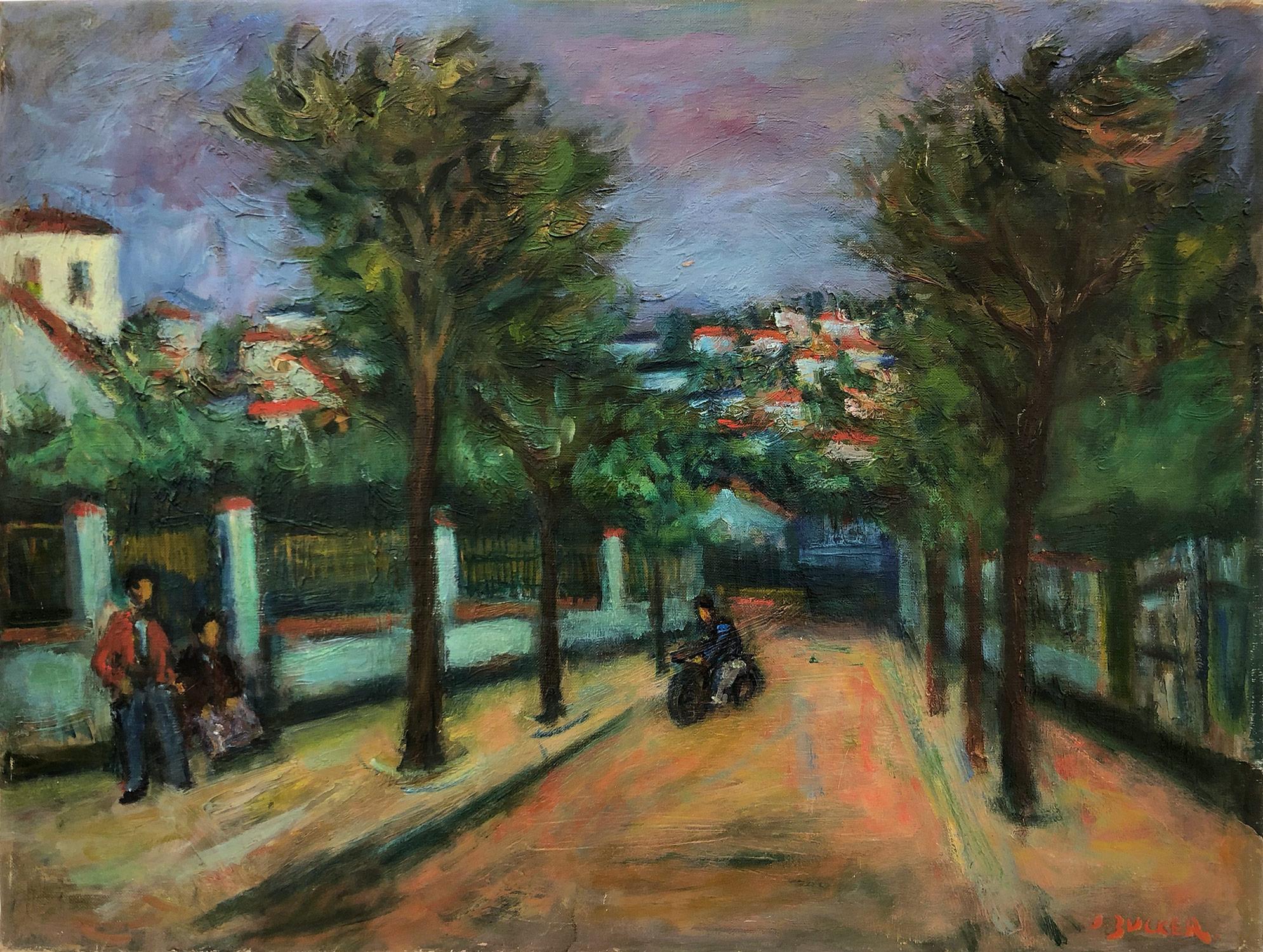 Jacques Zucker - French Riviera Harbour Scene Oil Painting Ecole D ...