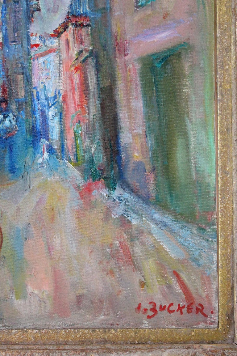 Jacques Zucker - "Village in Mexico" Post-Impressionism Village Scene ...
