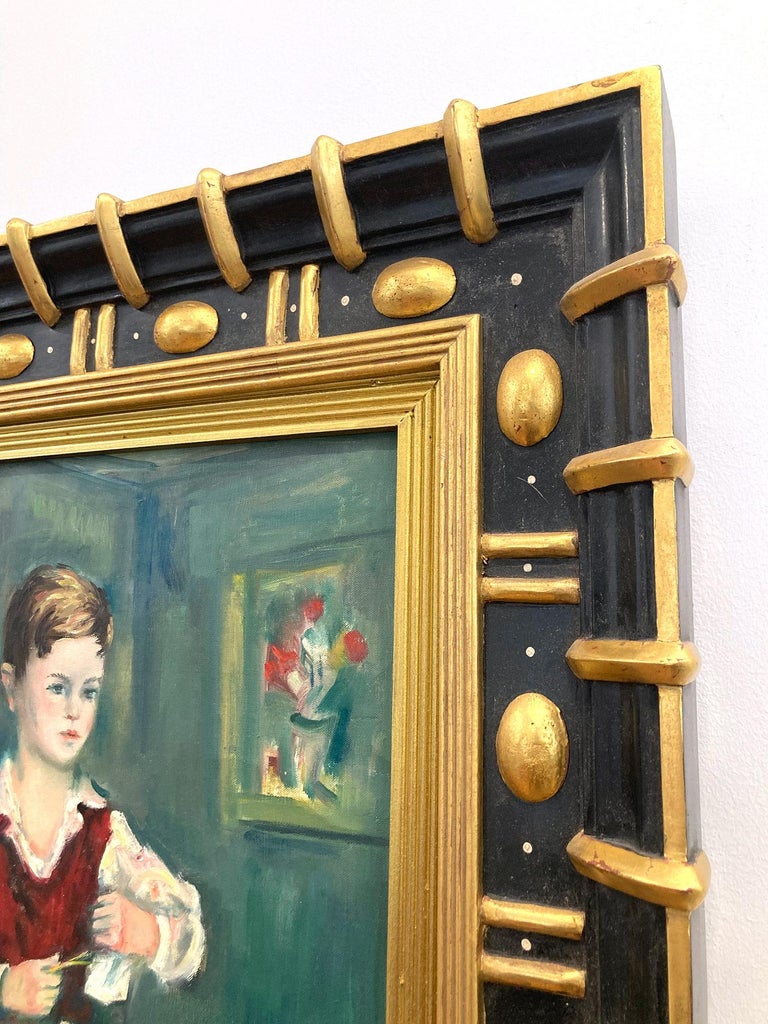 Jacques Zucker - "Young Boy with Toy Airplane" Post-Impressionism ...