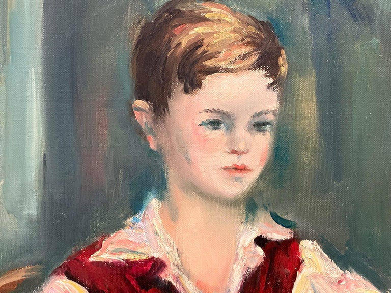 Jacques Zucker - "Young Boy with Toy Airplane" Post-Impressionism ...