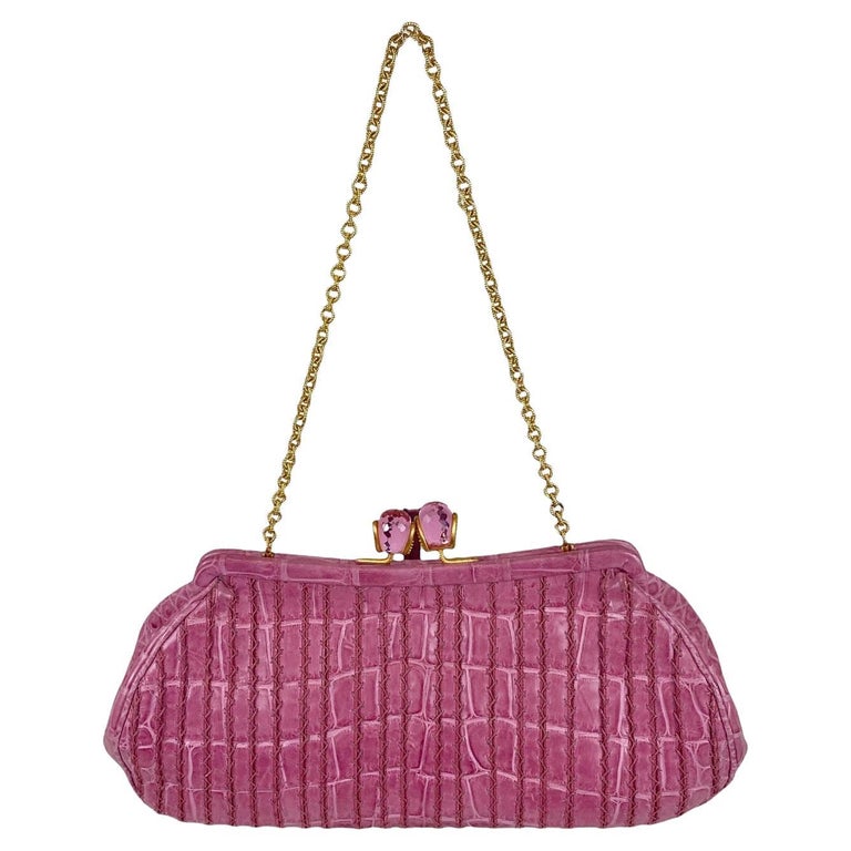 Jada Loveless Pink Alligator Handbag For Sale at 1stDibs