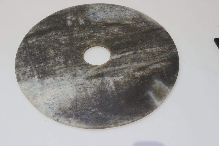 Jade Disc Mounted on Stand For Sale at 1stDibs