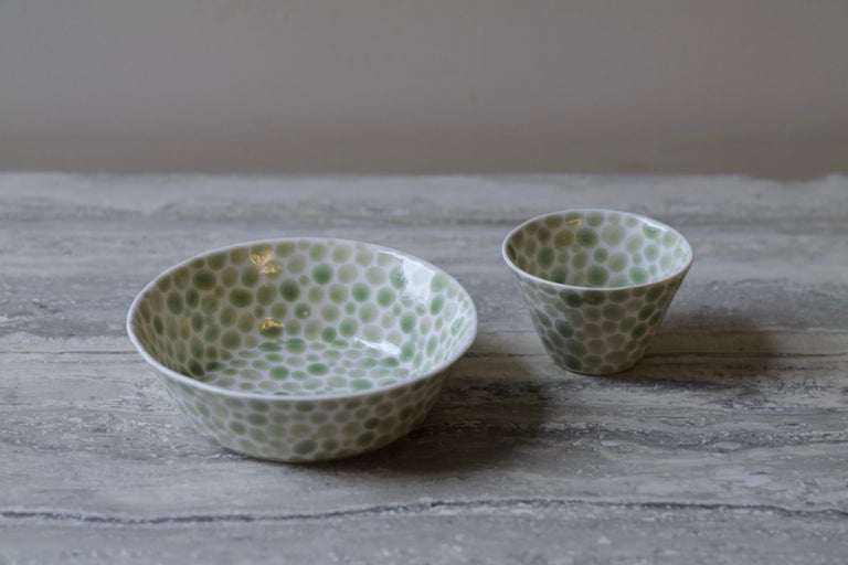 Jade Dots Porcelain Small Bowl For Sale at 1stDibs