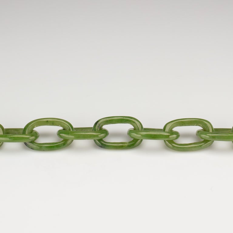 Jade Necklace Hand Carved Chain from One Piece of Stone, circa 1935 at ...