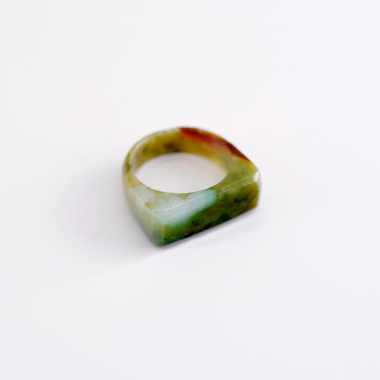 Jade Ring Hand Carved Antique from China at 1stDibs | carved jade ring ...