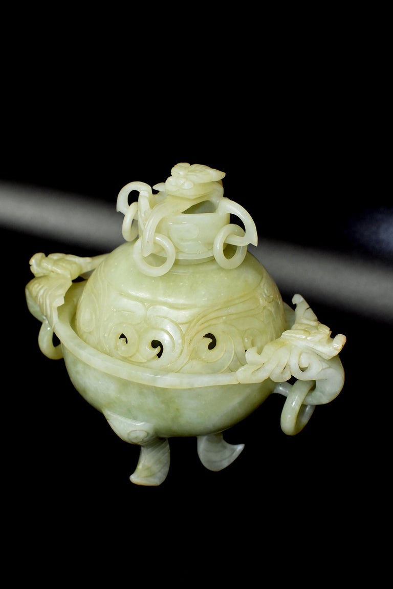 Jade Serpentine Incense Burner at 1stDibs