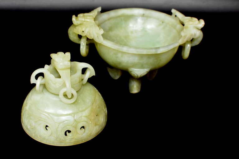 Jade Serpentine Incense Burner at 1stDibs