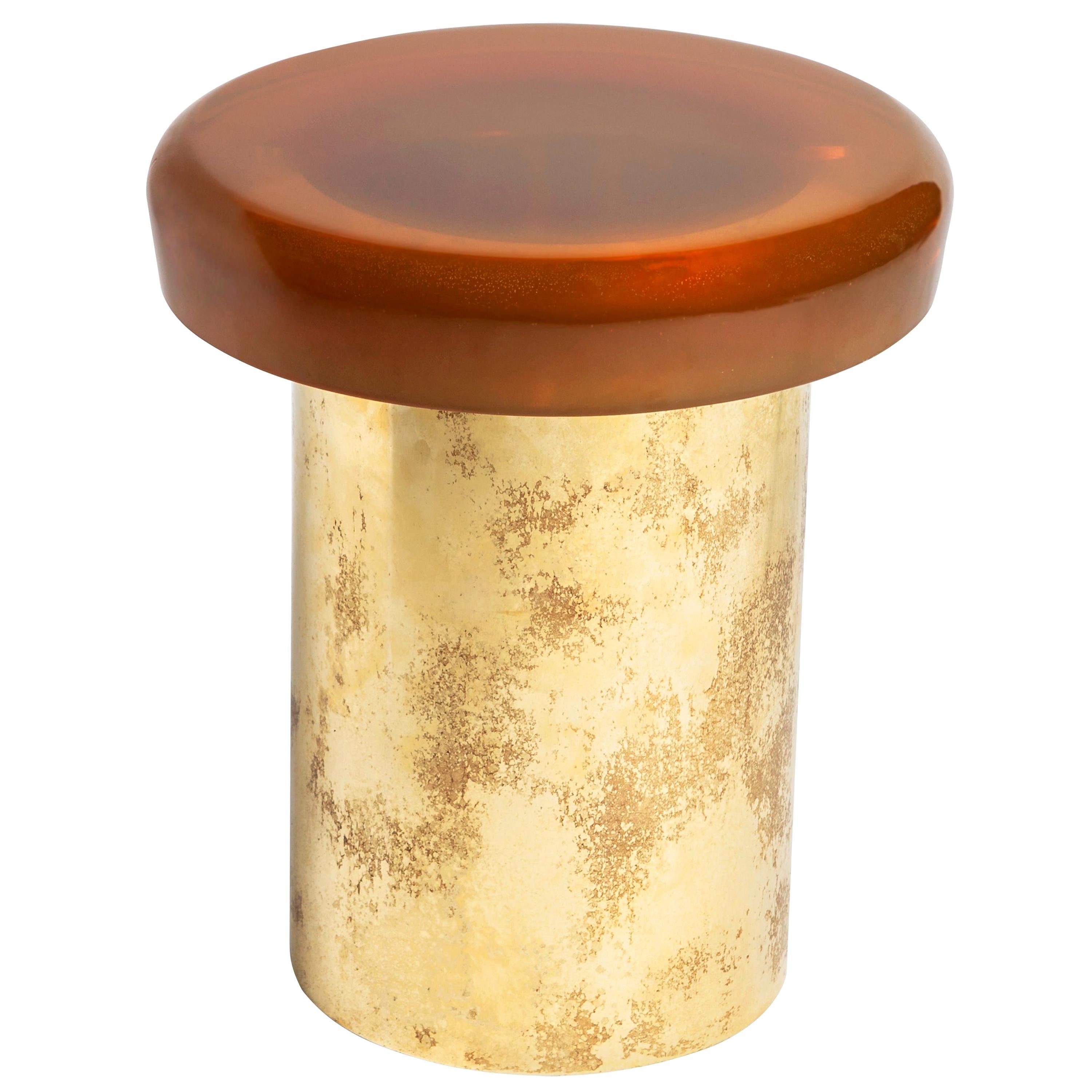 Jade Stool by Draga and Aurel Resin and Brass, 21st Century For Sale at ...