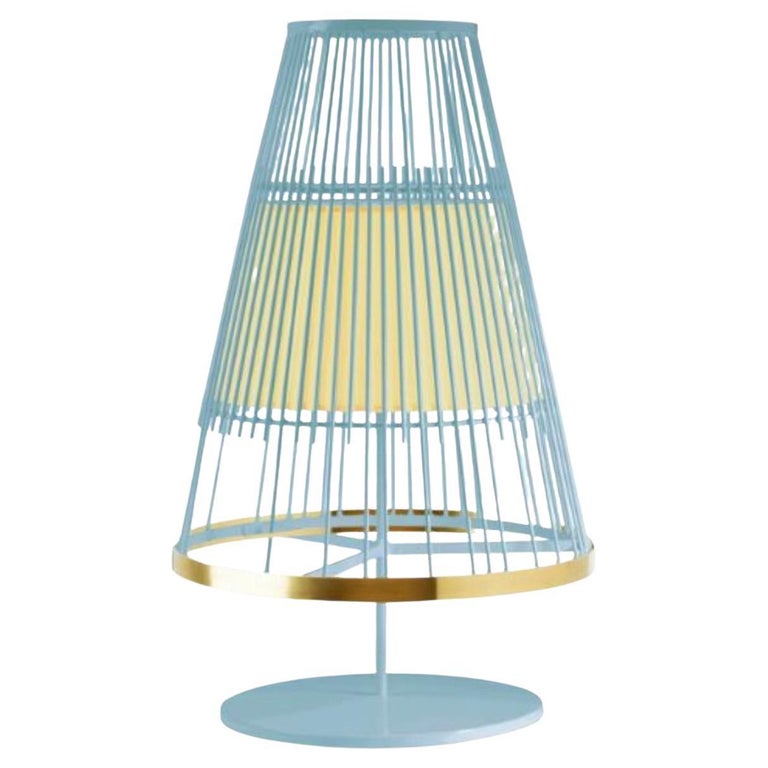 Jade Up Table Lamp with Brass Ring by Dooq For Sale at 1stDibs