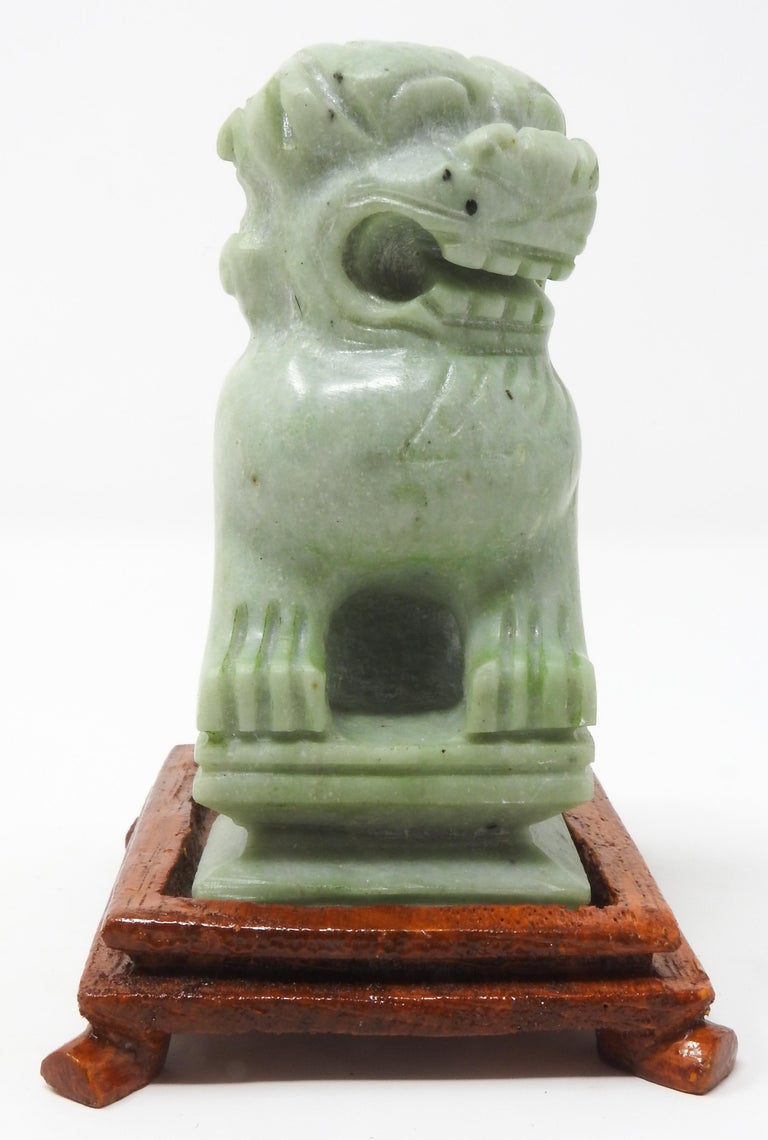 Jadeite Guardian Foo Dogs, Mid-20th Century For Sale at 1stDibs