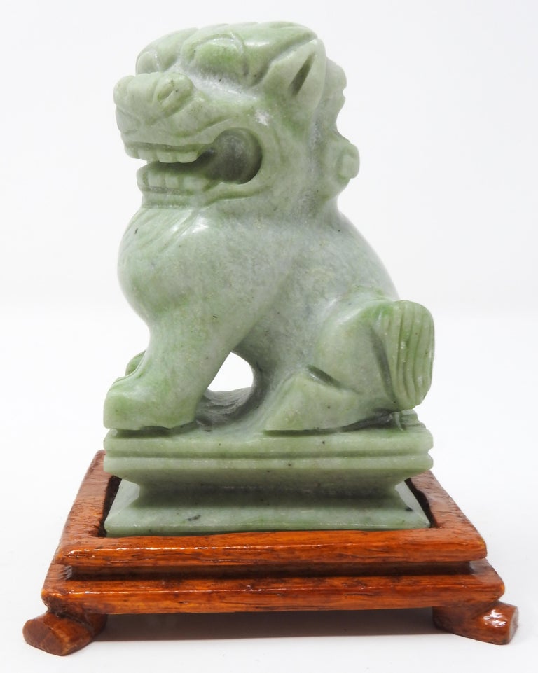 Jadeite Guardian Foo Dogs, Mid-20th Century For Sale at 1stDibs