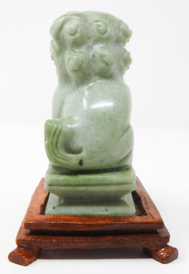 Jadeite Guardian Foo Dogs, Mid-20th Century For Sale at 1stDibs