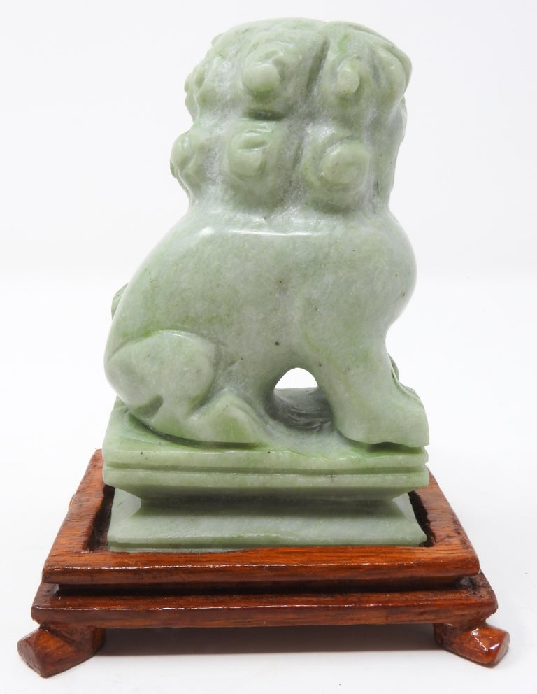 Jadeite Guardian Foo Dogs, Mid-20th Century For Sale at 1stDibs