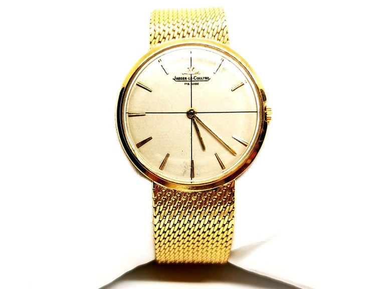Jaeger Le Coultre Watch Yellow Gold For Sale at 1stDibs