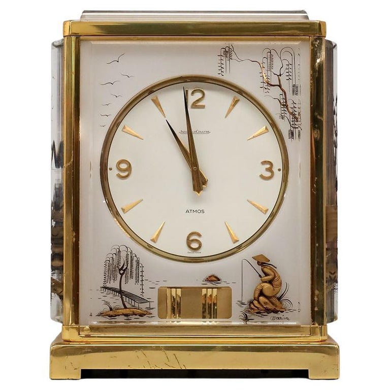 Jaeger-LeCoultre Atmos Clock with Chinoiserie Design For Sale at 1stDibs