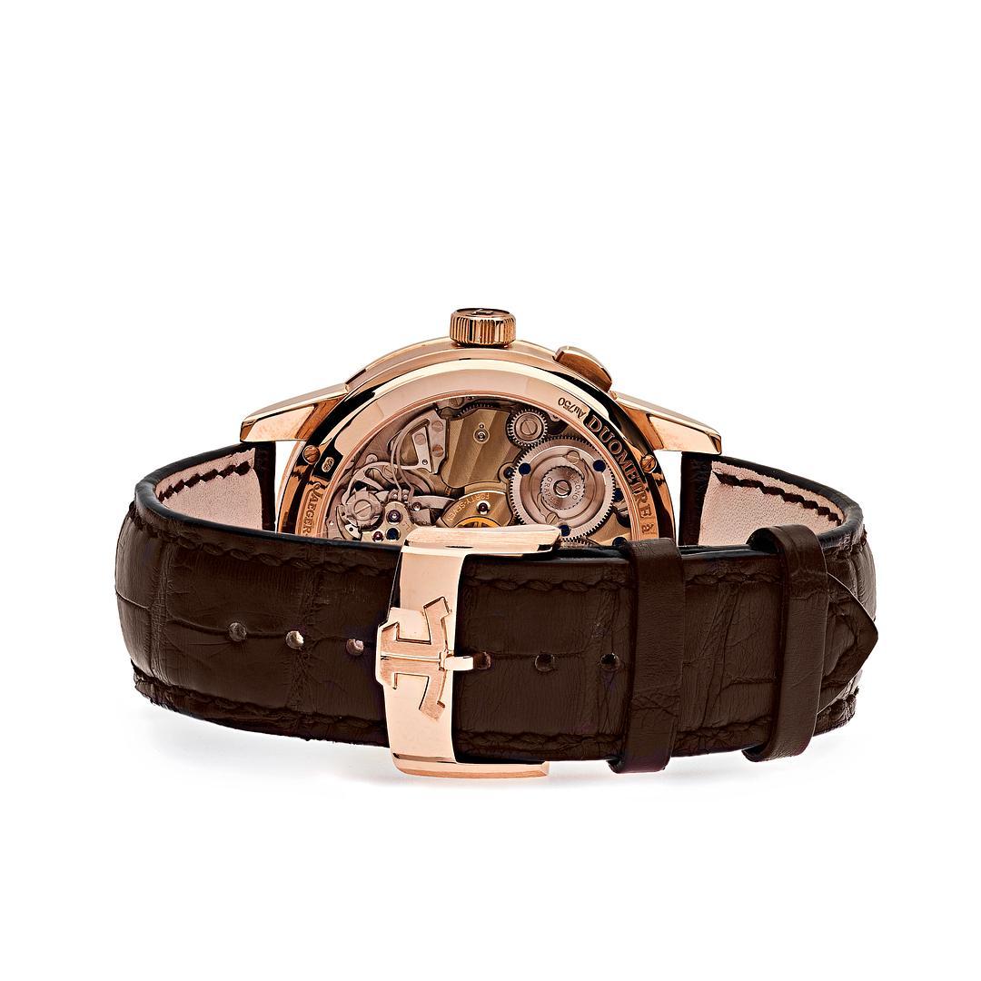 Jaeger LeCoultre Duometre Chronograph Rose Gold Silver Dial Q6012521 ...