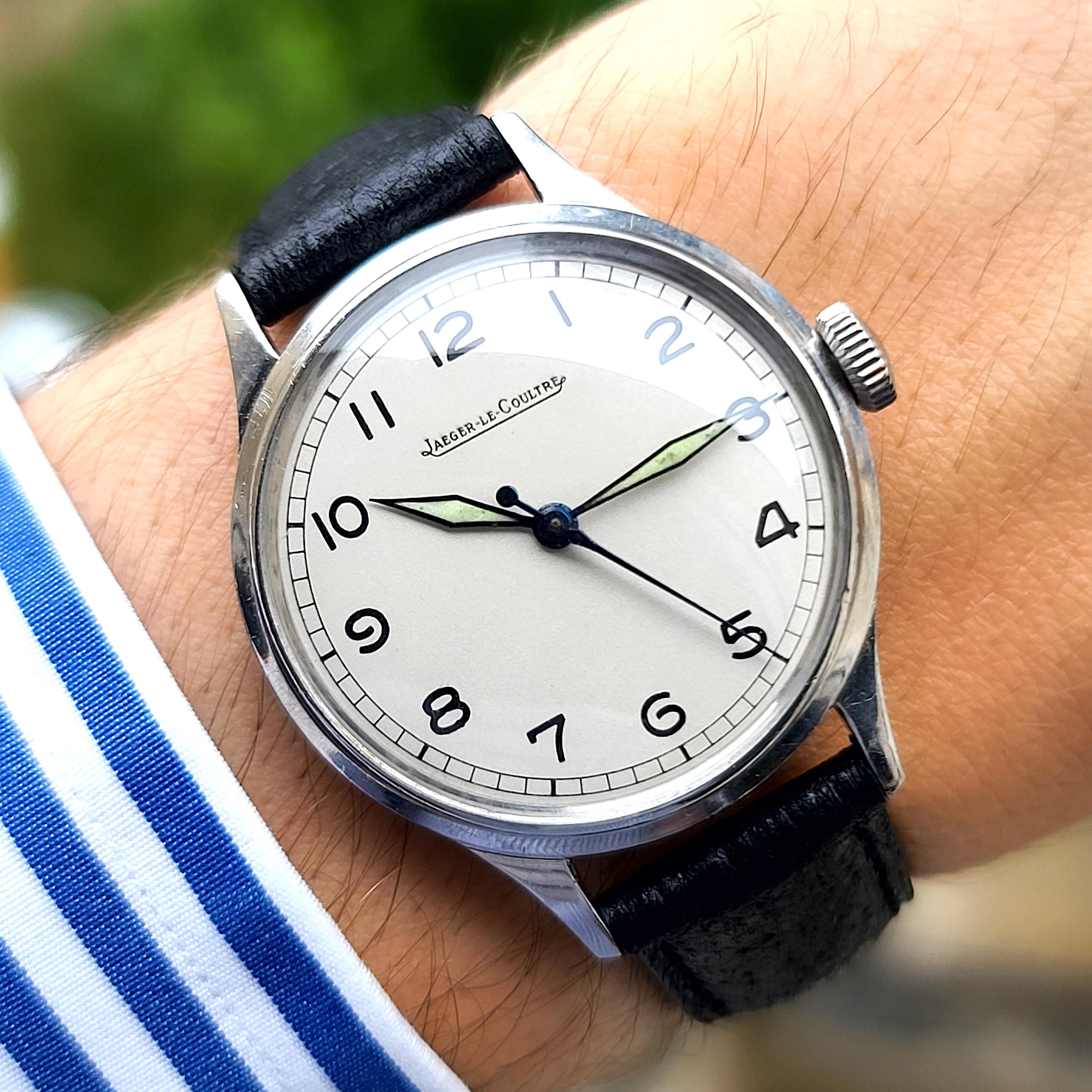 Jaeger-LeCoultre E 159 WWII Era 1940 Military Style Officer Type ...