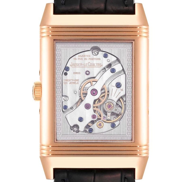 Jaeger LeCoultre Grande Reverso Calendar Rose Gold Mens Watch 273.2.84 ...