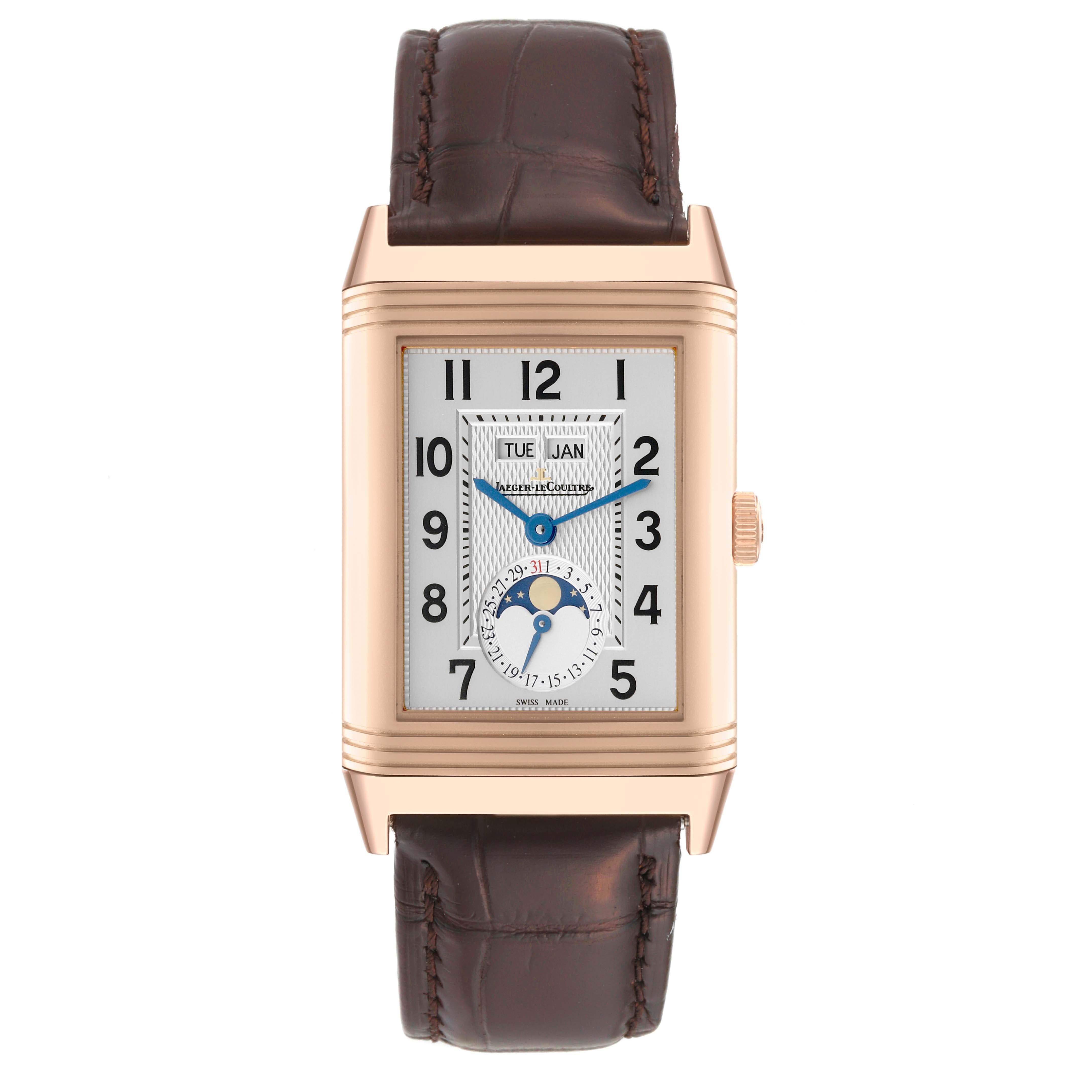 Jaeger LeCoultre Grande Reverso Calendar Rose Gold Mens Watch 273.2.84 ...