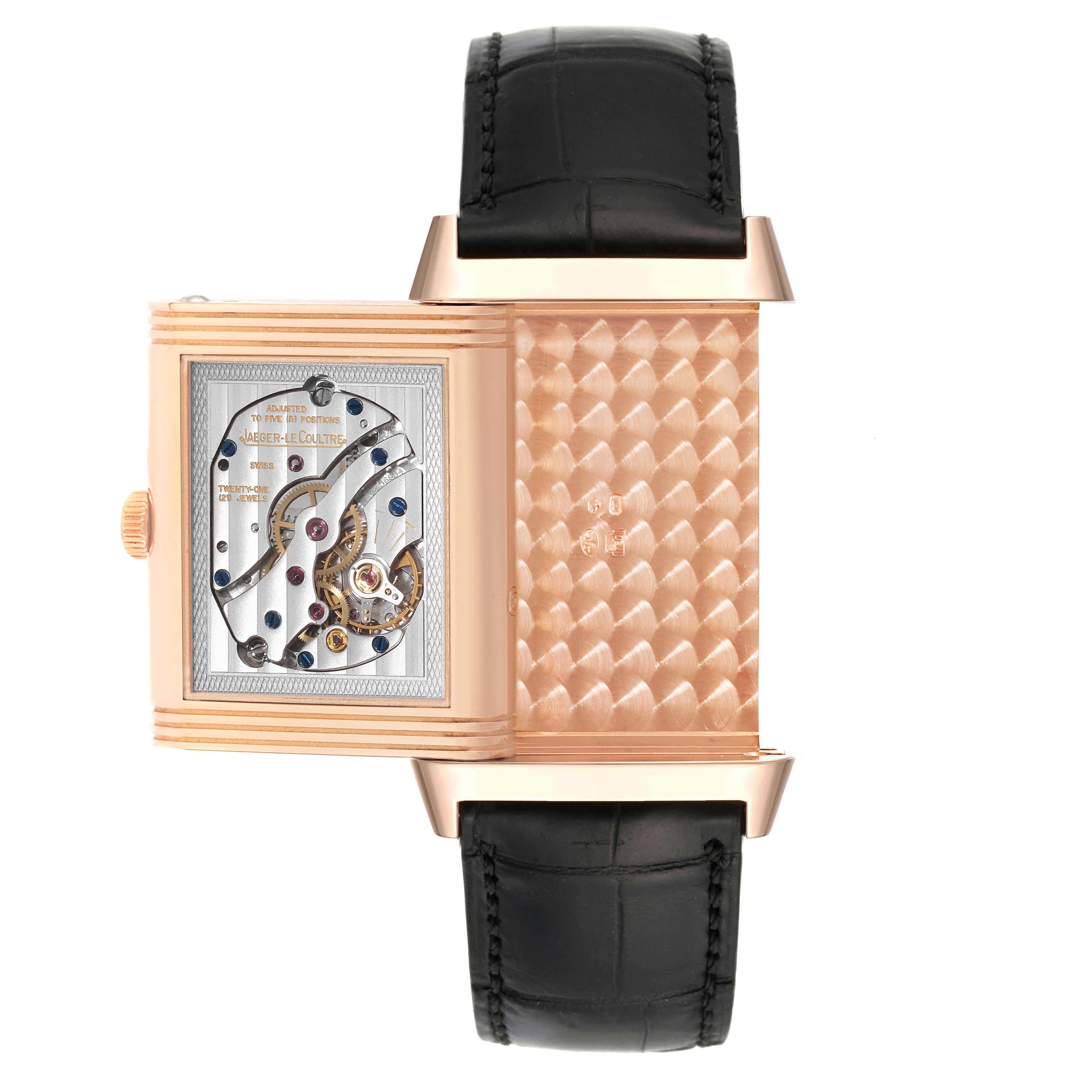 Jaeger LeCoultre Grande Reverso Calendar Rose Gold Mens Watch 273.2.84 ...