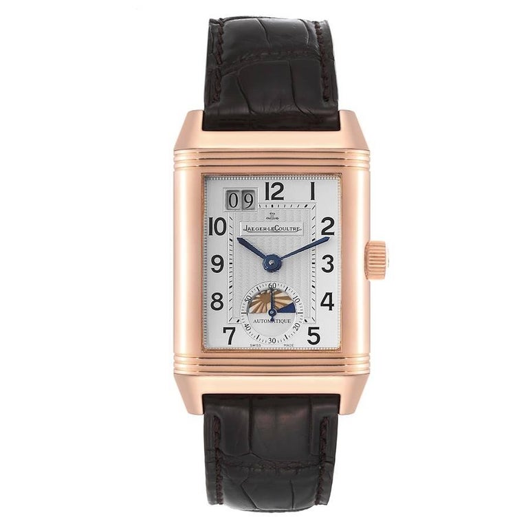 Jaeger LeCoultre Grande Reverso Sun Moon Rose Gold Mens Watch 240.272 ...