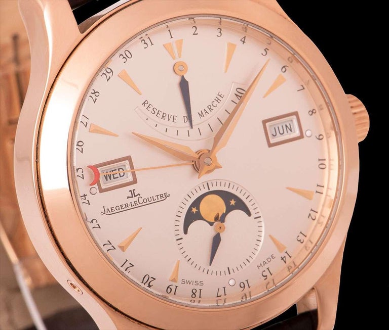 Jaeger-LeCoultre Master Calendar Gents 18k Rose Gold Silver Dial B&P ...