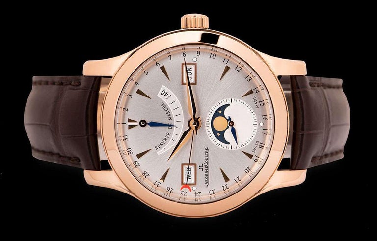 Jaeger-LeCoultre Master Calendar Gents 18k Rose Gold Silver Dial B&P ...