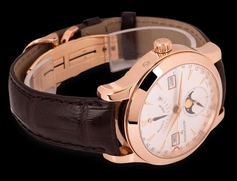 Jaeger-LeCoultre Master Calendar Gents 18k Rose Gold Silver Dial B&P ...