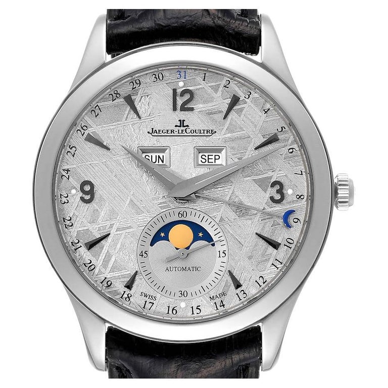Jaeger LeCoultre Master Calendar Meteorite Dial Steel Watch 176.8.12.S ...