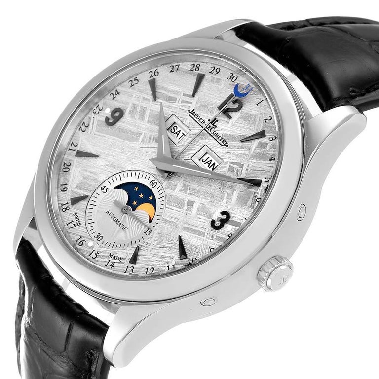 Jaeger LeCoultre Master Calendar Meteorite Steel Mens Watch 176.8.12.S ...