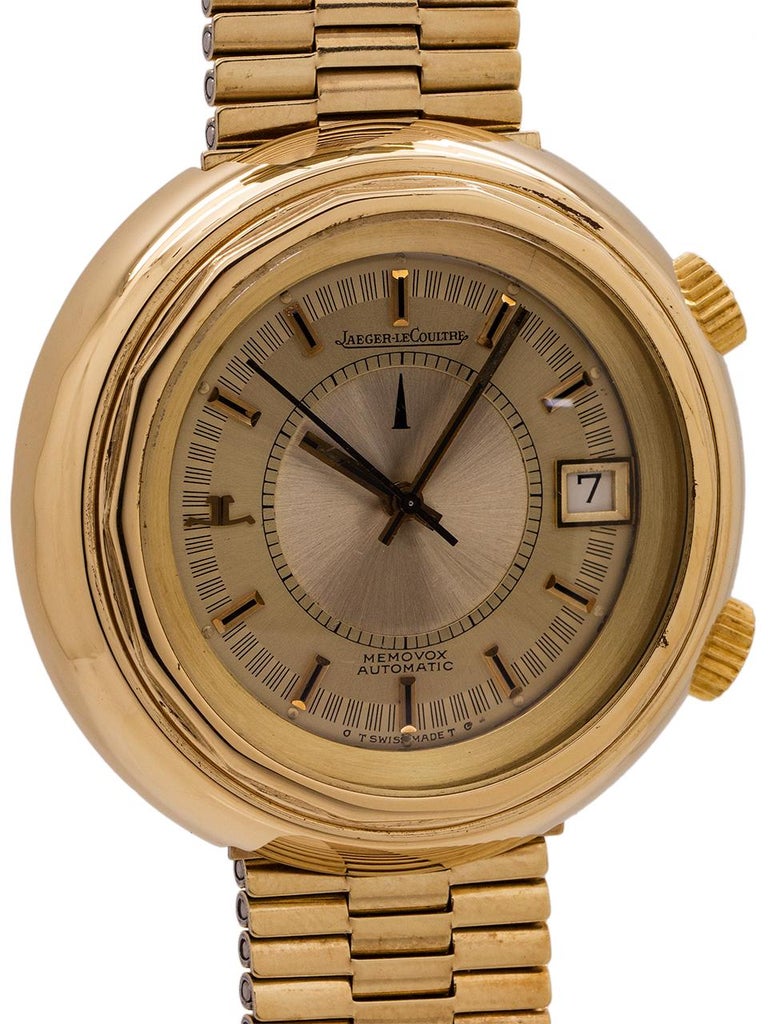Jaeger LeCoultre Memovox Alarm 18 Karat Yellow Gold “Snowdrop” Mint ...