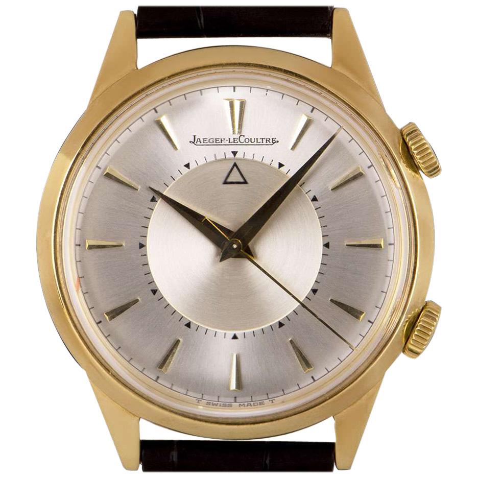 Jaeger-LeCoultre Memovox Alarm Vintage Gents Gold Capped Silver Dial at ...