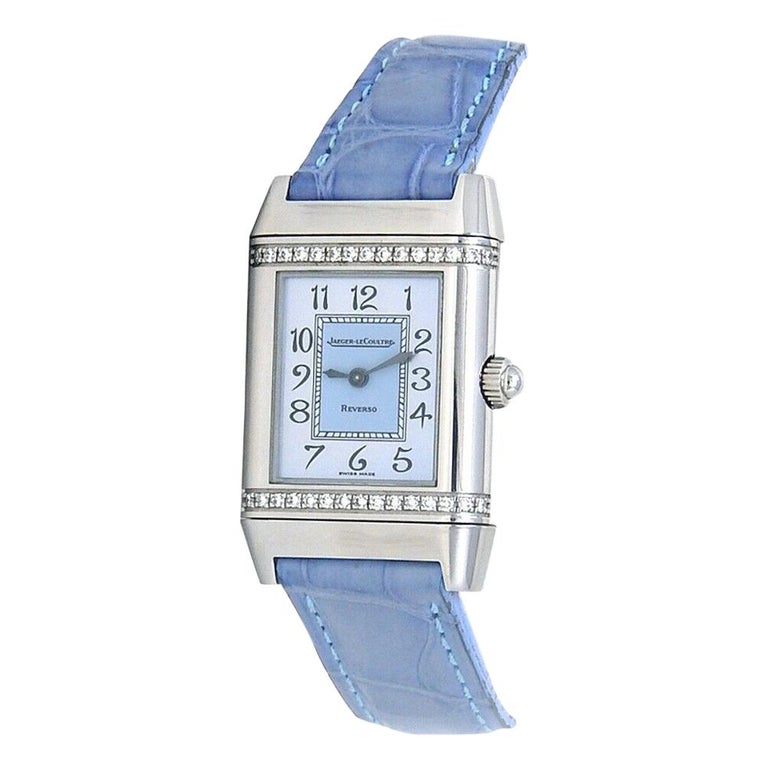 Jaeger LeCoultre Reverso Florale Stainless Steel Quartz Ladies Watch ...