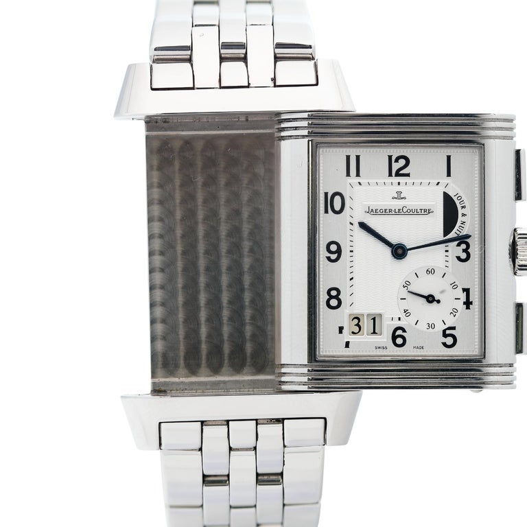 Jaeger-LeCoultre Reverso Grande Date GMT Steel Duo Face Hand Wind Watch ...
