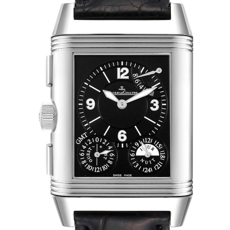 Jaeger LeCoultre Reverso Grande GMT Steel Mens Watch 240.8.18 Q3028420 ...