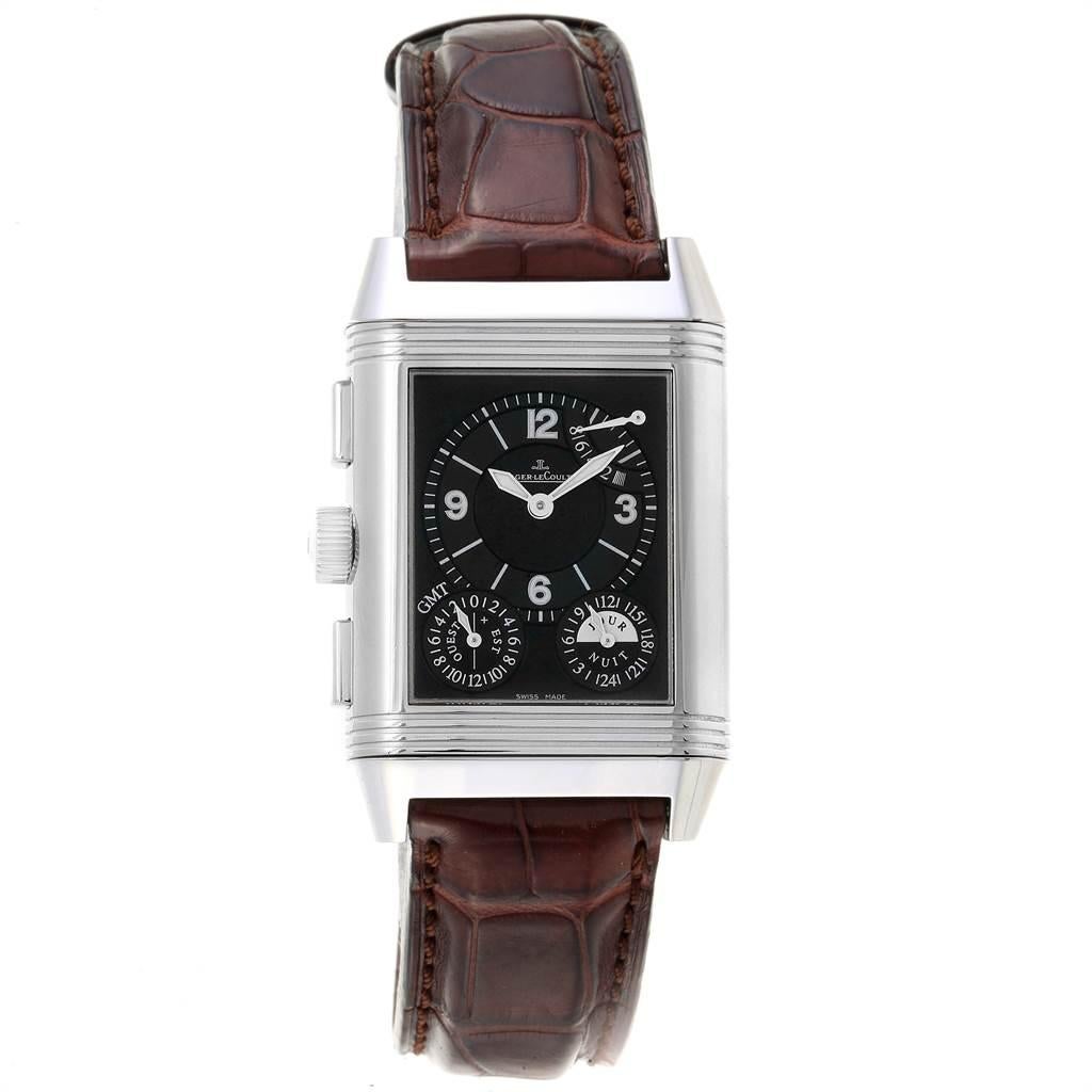 Jaeger-LeCoultre Reverso Grande GMT Steel Men's Watch 240.8.18 Q3028420 ...