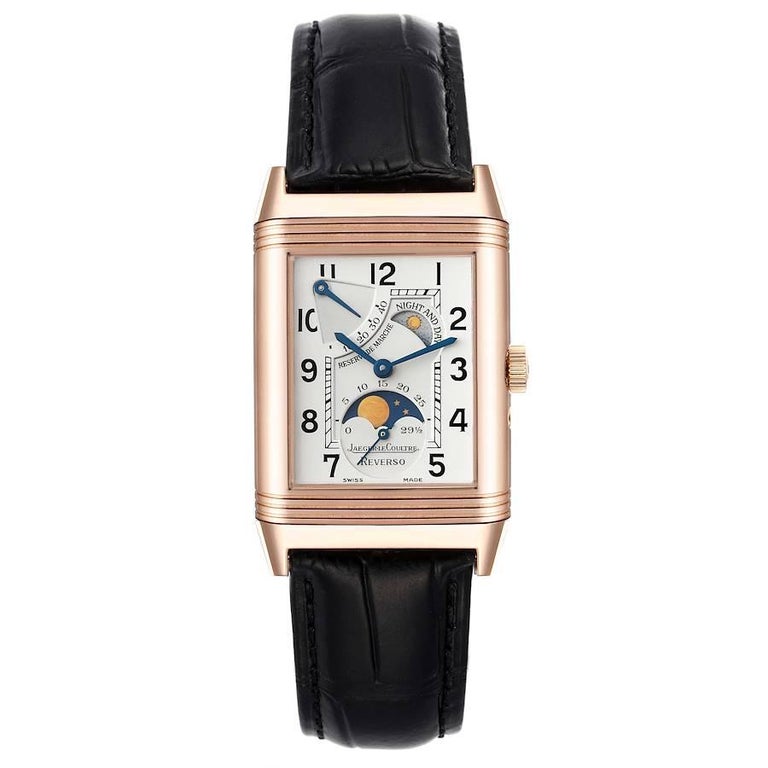 Jaeger LeCoultre Reverso Sun Moon Rose Gold Mens Watch 270.2.63 ...
