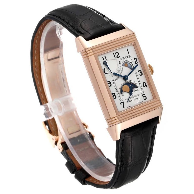Jaeger LeCoultre Reverso Sun Moon Rose Gold Mens Watch 270.2.63 ...