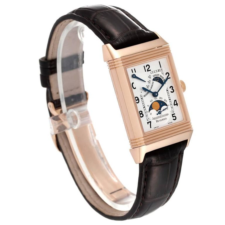 Jaeger LeCoultre Reverso Sun Moon Rose Gold Mens Watch 270.2.63 ...