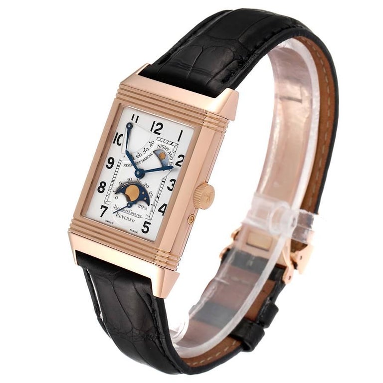 Jaeger LeCoultre Reverso Sun Moon Rose Gold Mens Watch 270.2.63 ...