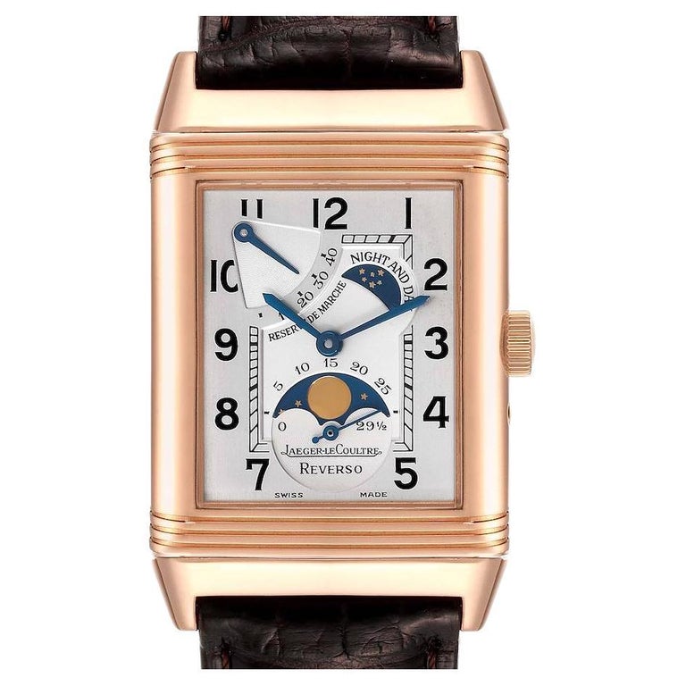 Jaeger LeCoultre Reverso Sun Moon Rose Gold Mens Watch 270.2.63 ...