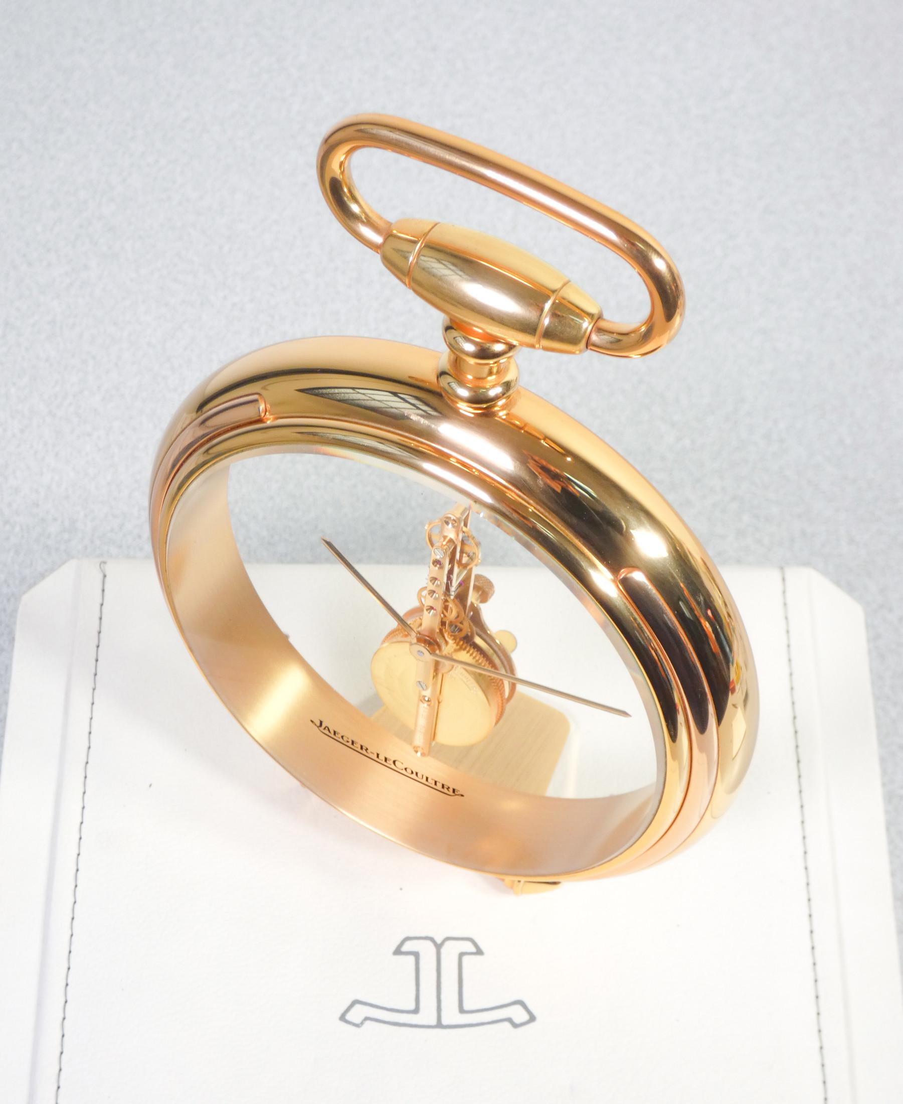 Jaeger LeCoultre Table Clock, "Baguette" Movement, Original Packaging ...