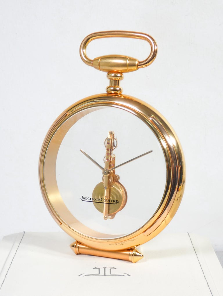 Jaeger LeCoultre Table Clock, "Baguette" Movement, Original Packaging ...