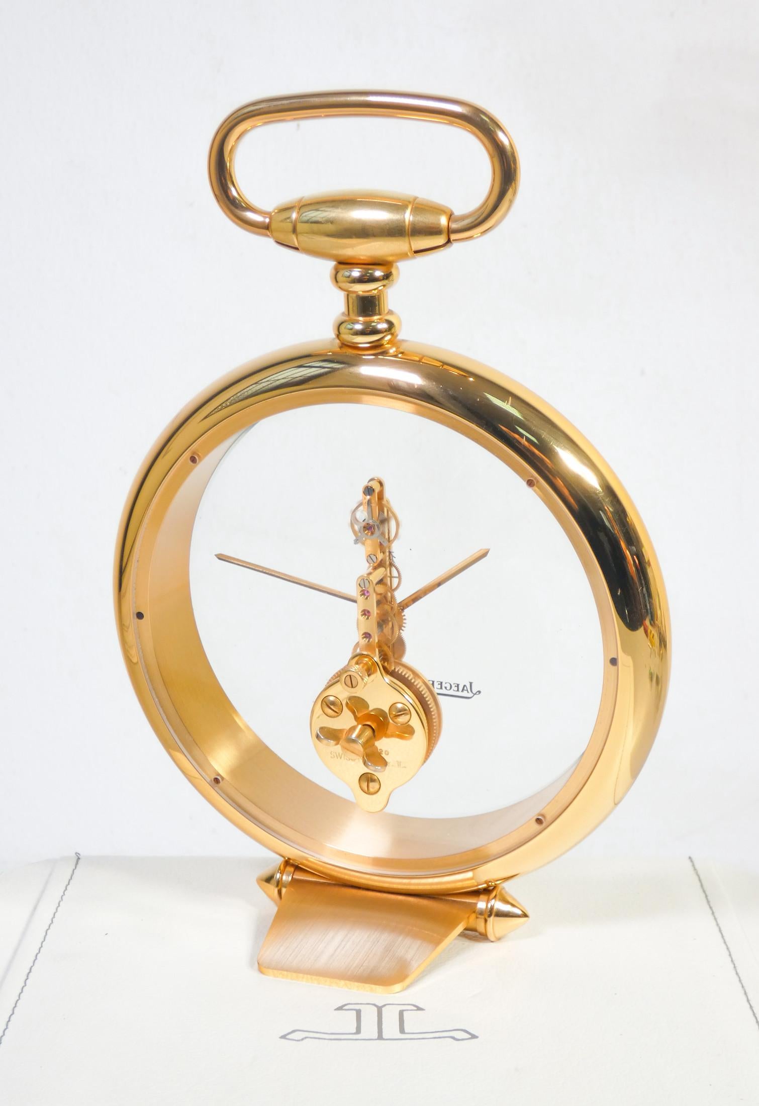 Jaeger LeCoultre Table Clock, "Baguette" Movement, Original Packaging ...