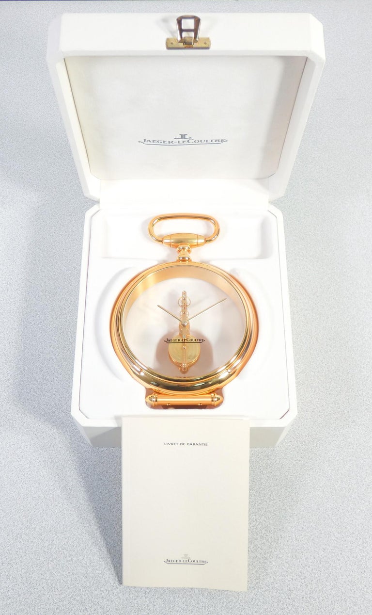Jaeger LeCoultre Table Clock, "Baguette" Movement, Original Packaging ...