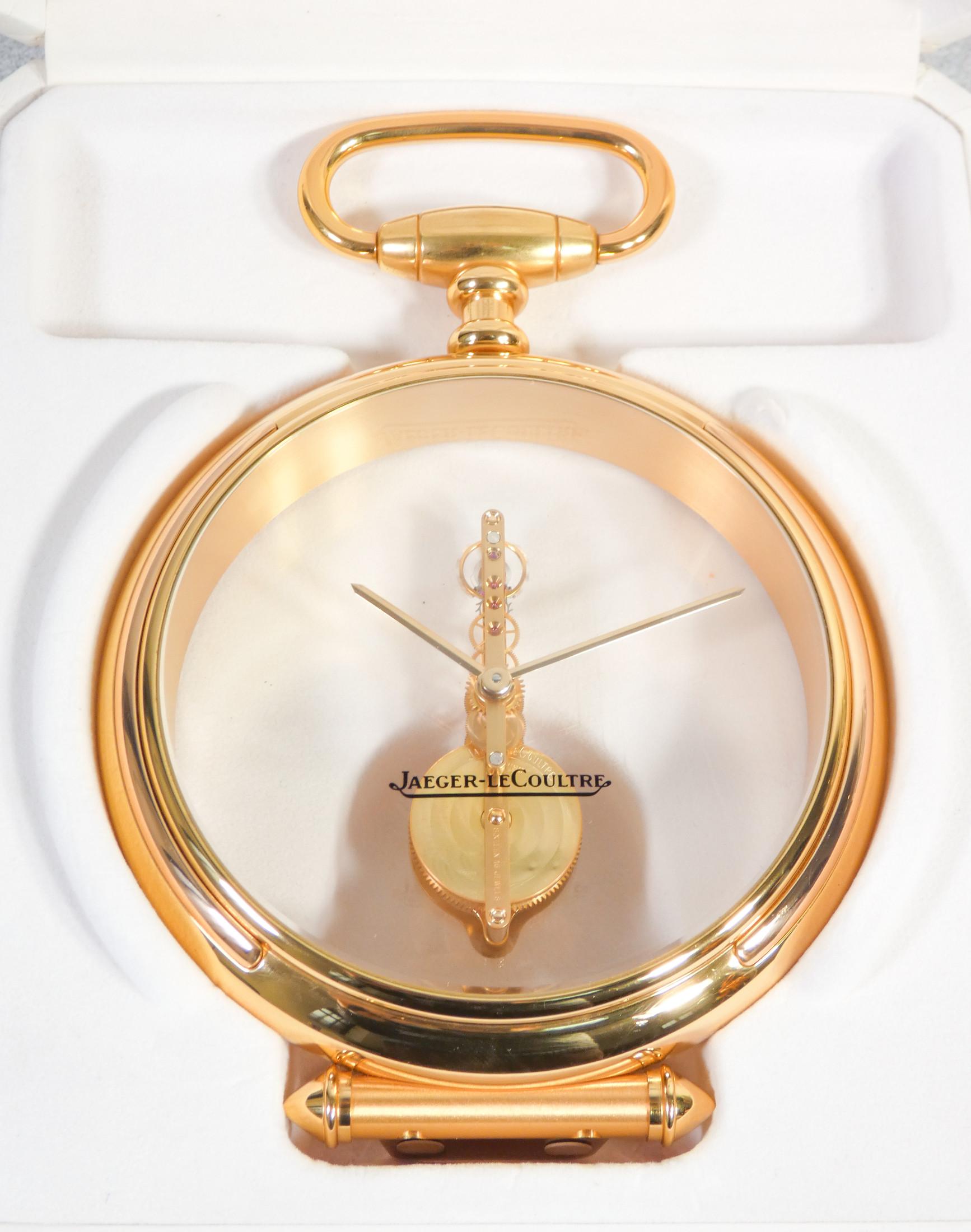 Jaeger LeCoultre Table Clock, "Baguette" Movement, Original Packaging ...