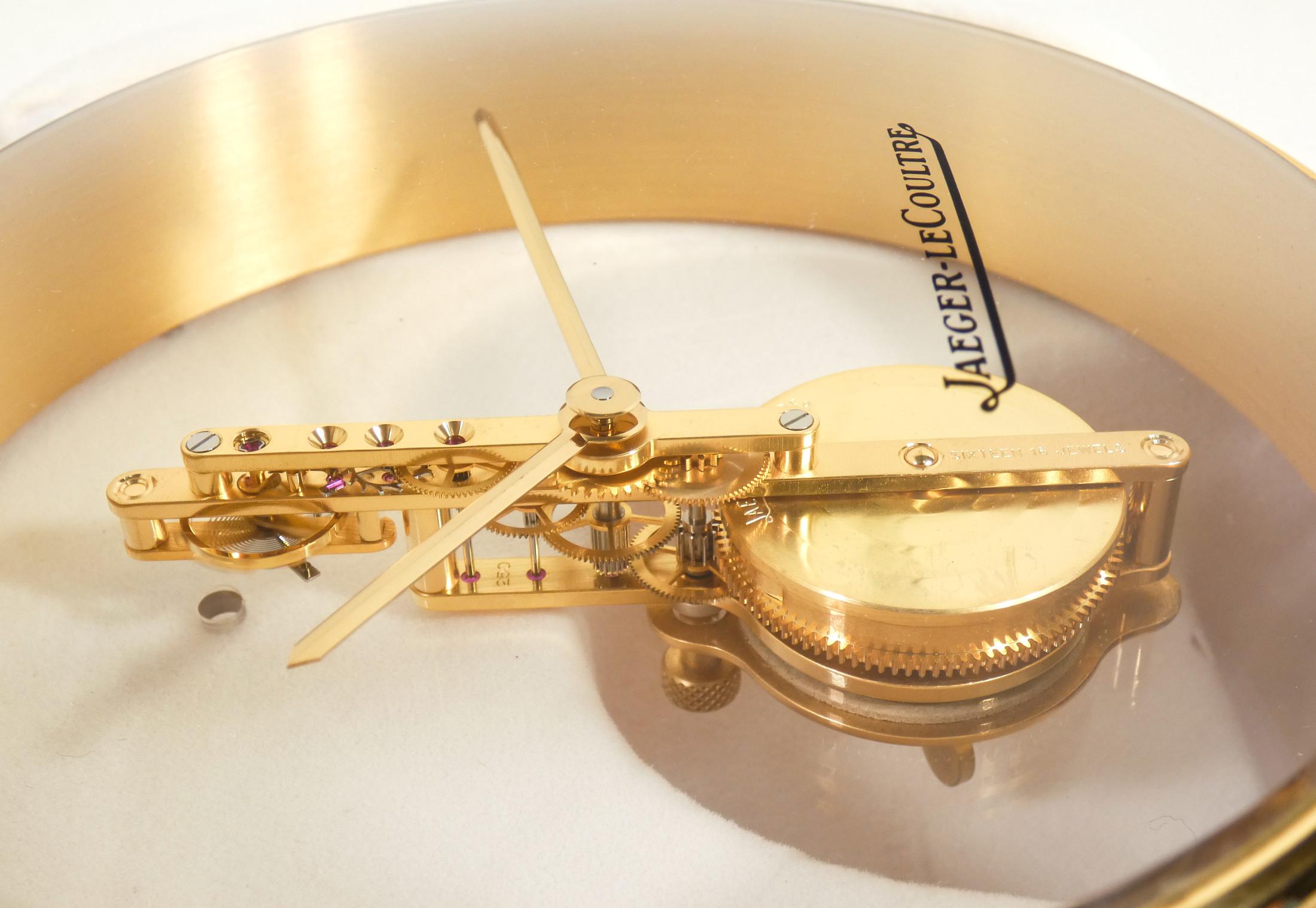 Jaeger LeCoultre Table Clock, "Baguette" Movement, Original Packaging ...