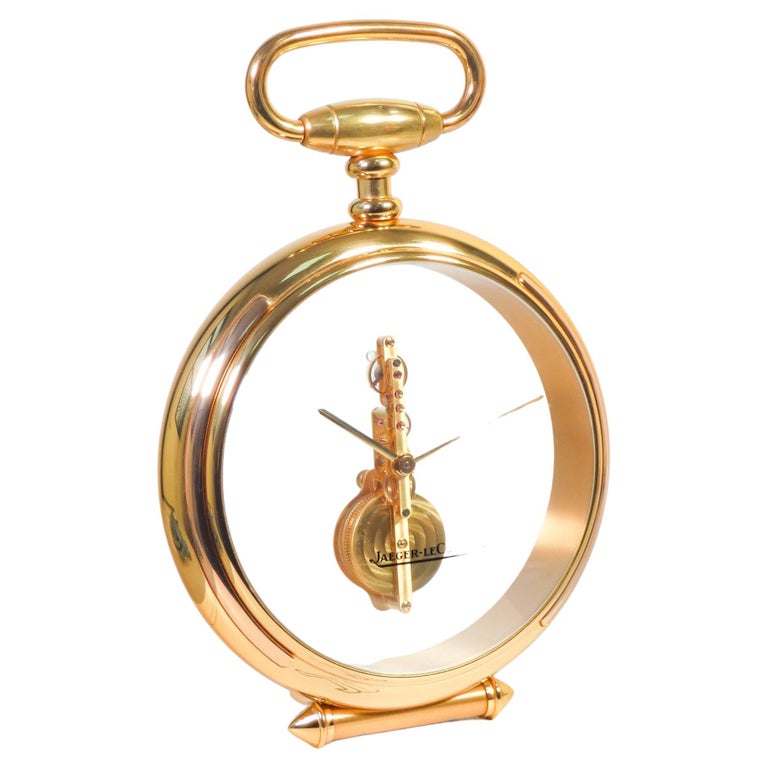 Jaeger LeCoultre Table Clock, "Baguette" Movement, Original Packaging ...