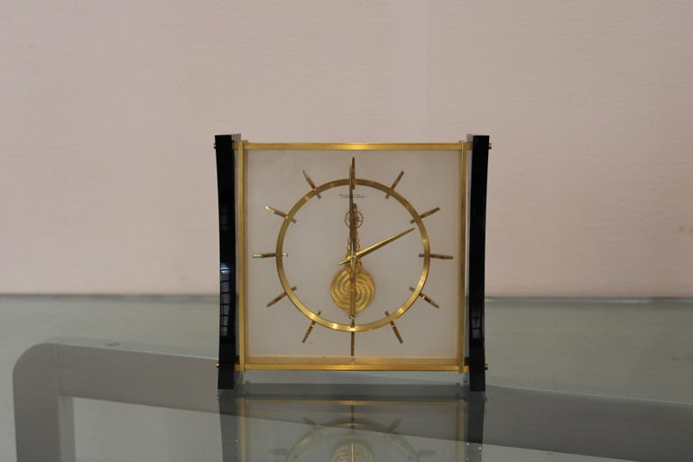 Jaeger Lecoultre Table Clock in Brass, circa 1960 For Sale at 1stDibs